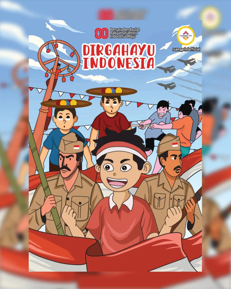 15 Contoh Desain Poster HUT RI ke 80 Terbaru