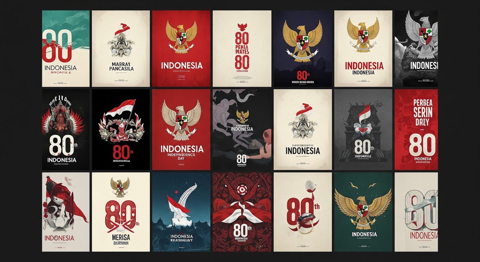 15 Contoh Desain Poster HUT RI ke 80 Terbaru - Deposito.co.id